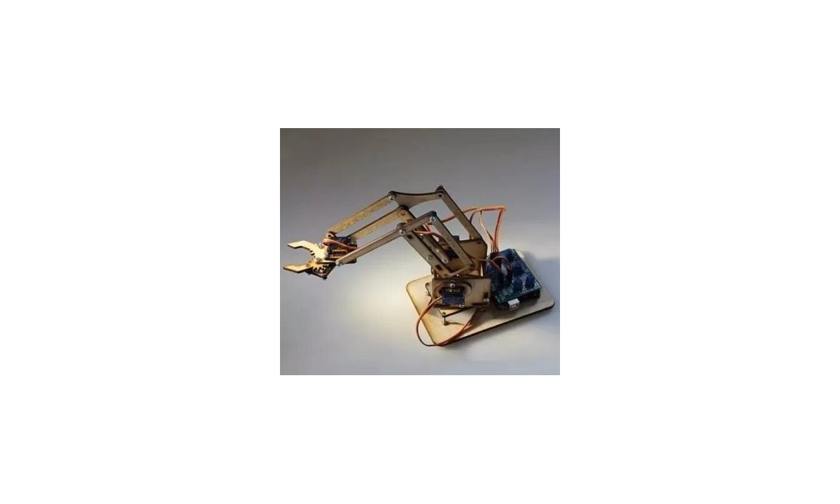 Brazo Robot Robotico MDF Madera Incluye SG90 Micro servo 180 grados