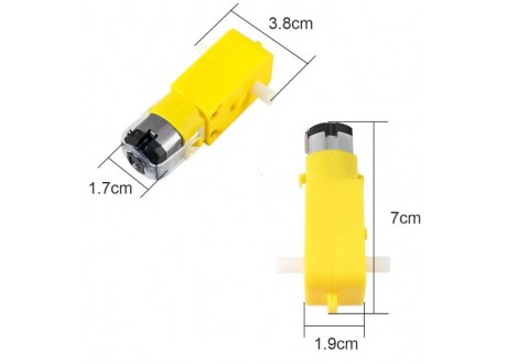 Motor reductor TT motor 3-9 VDC doble eje carro robot seguidor arduino