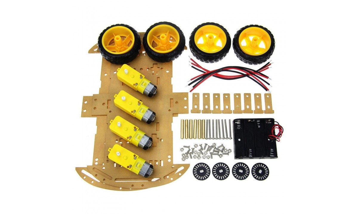Carro Robot 4WD Arduino kit Ruedas + Llantas | DEMOSSPRO