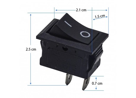 Interruptor Switch Negro 2 Posiciones 2 pines 125V/10A KCD1