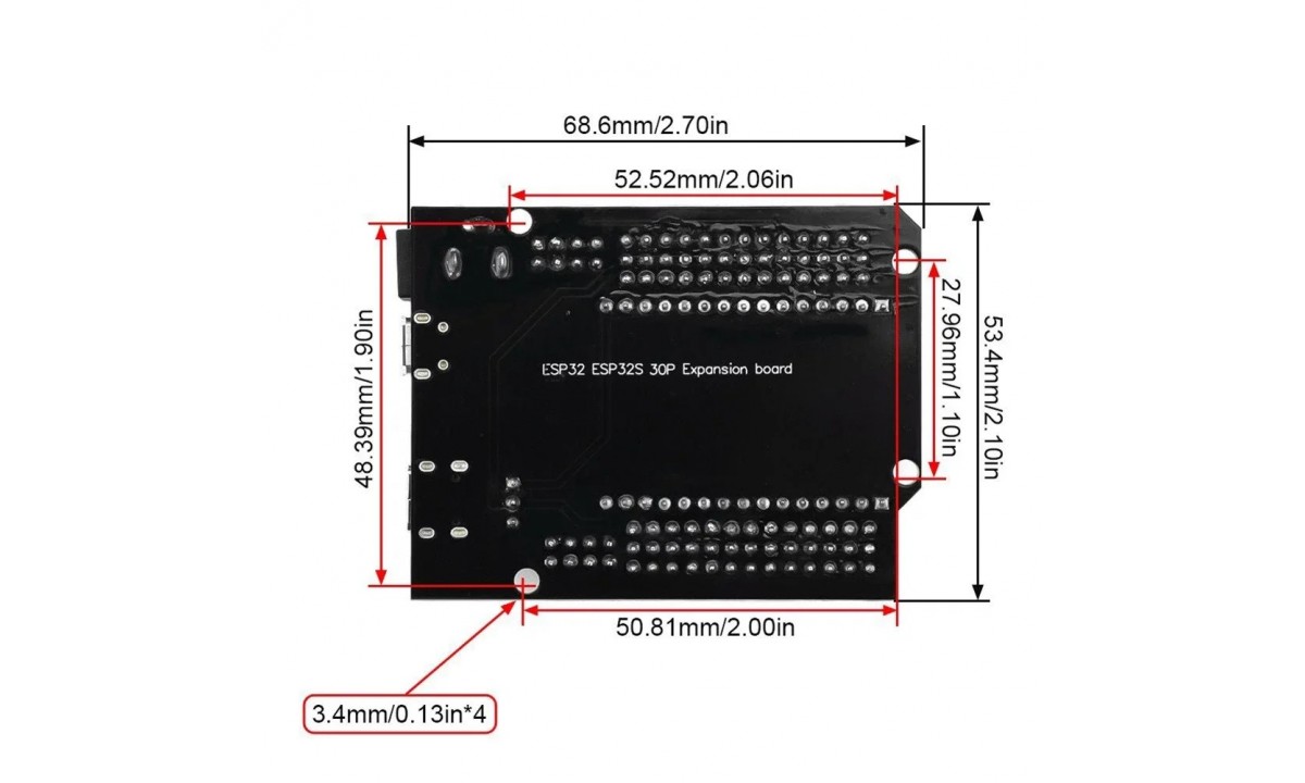 Placa Tarjeta de Expansion Expansora ESP32 ioT 30 Pines